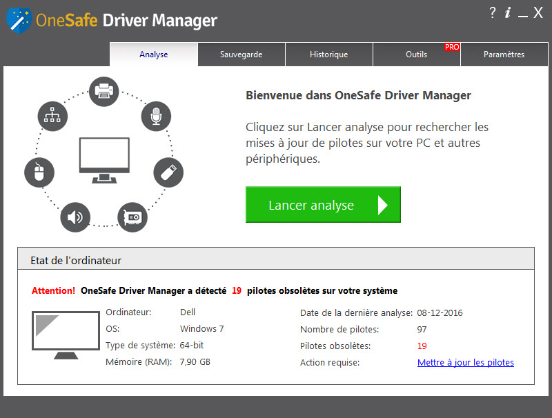 Téléchargez ici OneSafe Driver Manager pour Windows